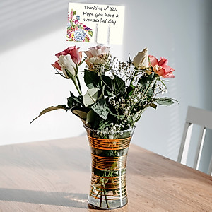 Iconikal Plastic Floral Card Holder Picks, Clear, 9-Inch, 80-Count