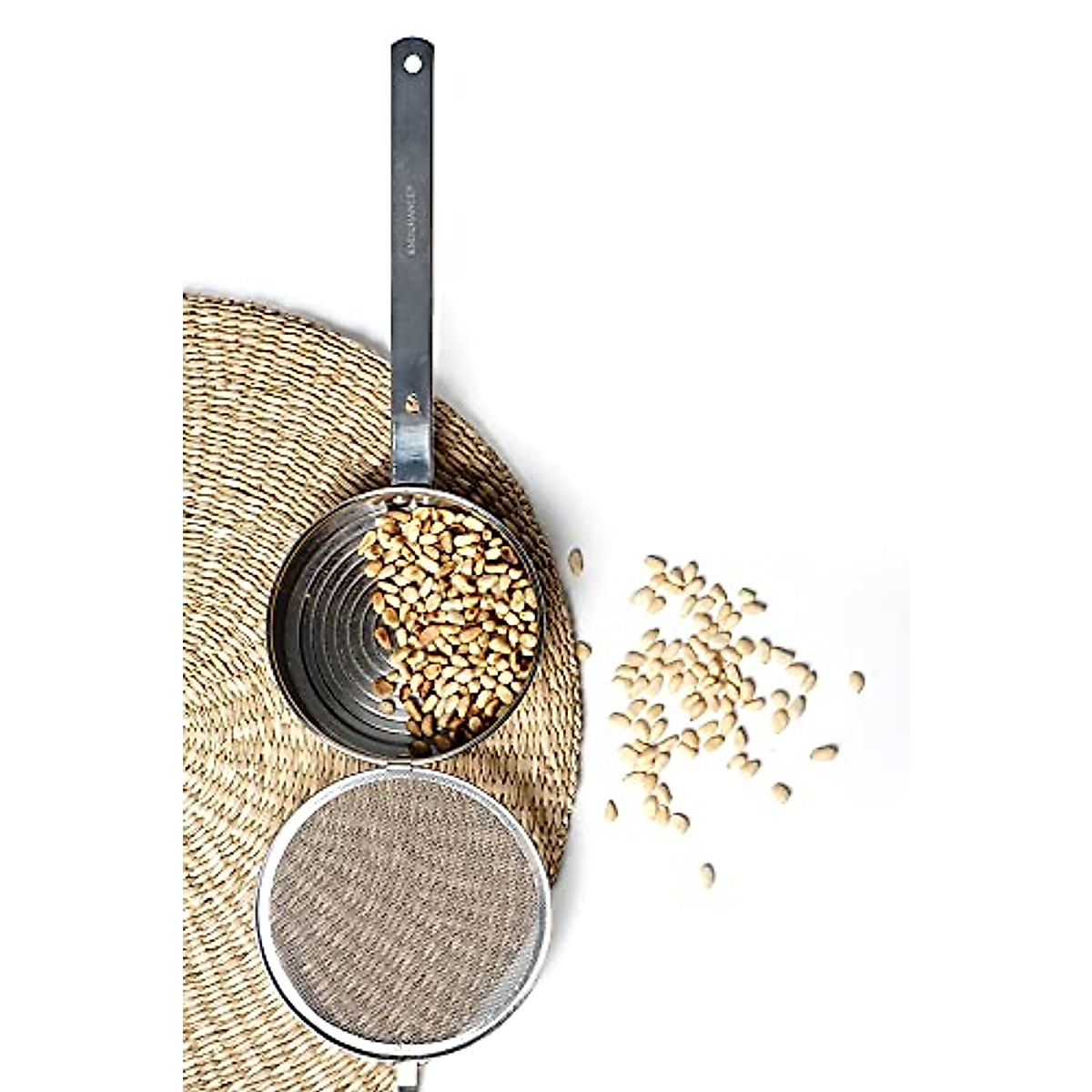 RSVP International Kitchen Roasting Collection Dishwasher Safe, Nut/Seed Toasting Pan, Stainless Steel