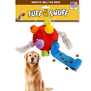 Tuff Snuff Snuffle Ball - Durable Treat Ball for Dogs, Puzzles for Smart Dogs, for Large, Medium, Small Dogs, Enrichment Toys, Interactive Dog Toys to Keep Them Busy