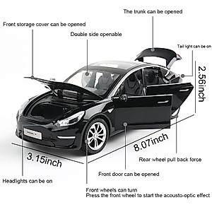 Diecast Toy Car Sian FKP37 Sports Model Car,Zinc Alloy Simulation Casting Pull Back Vehicles,1:32 Scale Supercar Toys with Lights and Music Sound for Toddlers Kids Children Boys Girls Gift (Blue)