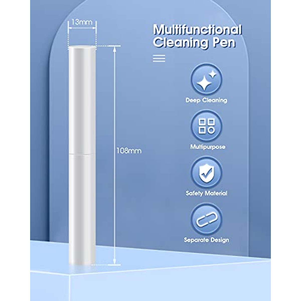 SRJTEK Bluetooth Earphones Cleaning Pen for AirPods Charging Case,Multi Function Cleaner Kit with Soft Brush for Huawei for Samsung Earbuds