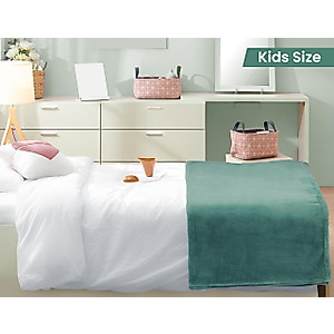 Utopia Bedding Fleece Blanket Kids Size Celadon 300GSM Luxury Blanket for Couch Sofa Bed Anti-Static Fuzzy Soft Blanket Microfiber (43x55 Inches)