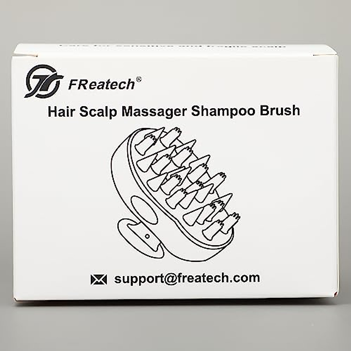 FREATECH Updated Hair Scalp Massager Shampoo Brush with 2 Types of Silicone Bristles, Finely Clean and Scrub Gently, Care for Sensitive & Delicate Scalp, Exfoliate and Stimulate Hair Growth, Black