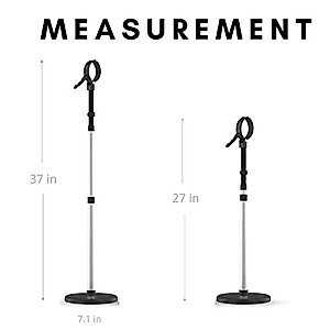 Hair Dryer Holder Stand, Blow Dryer Holder with Heavy Base Hands-Free 360 Degree Rotation, Adjustable Height Countertop Blow Dryer Holder, Good Ideas for Gifts,Birthday,Weddings,Holidays