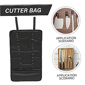 IMIKEYA Knife Bag Chef Tools Protector Portable Pouch Knives Accessory Pouch Holders Para Guardar Travel Chef Knife Case Carrier Cases for Collections Knives Pouch Pen Black Oxford Cloth