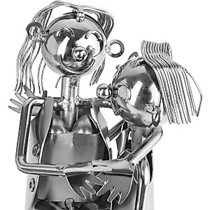 BRUBAKER Wine Bottle Holder Statue Love Couple, Carrying Wife Over The Threshold Sculptures and Figurines Decor Wine Racks and Stands Gifts Decoration