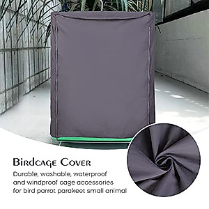 Bonaweite Bird Parrot Cage Cover Shade, Windproof Light-Proof Sleep Reduces Distractions Night Accessories Cloth Without Cage-13x13.4x17.7in (LxWxH)