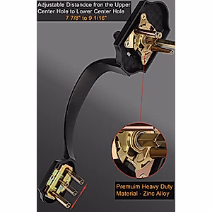 goldenwarm Front Door Handle and Deadbolt Set, Black Front Door Lock Set with Reversible Handle Lever, Classic Front Door Hardware, Single Cylinder Front Door Entry Lock, Front Door Handles and Locks