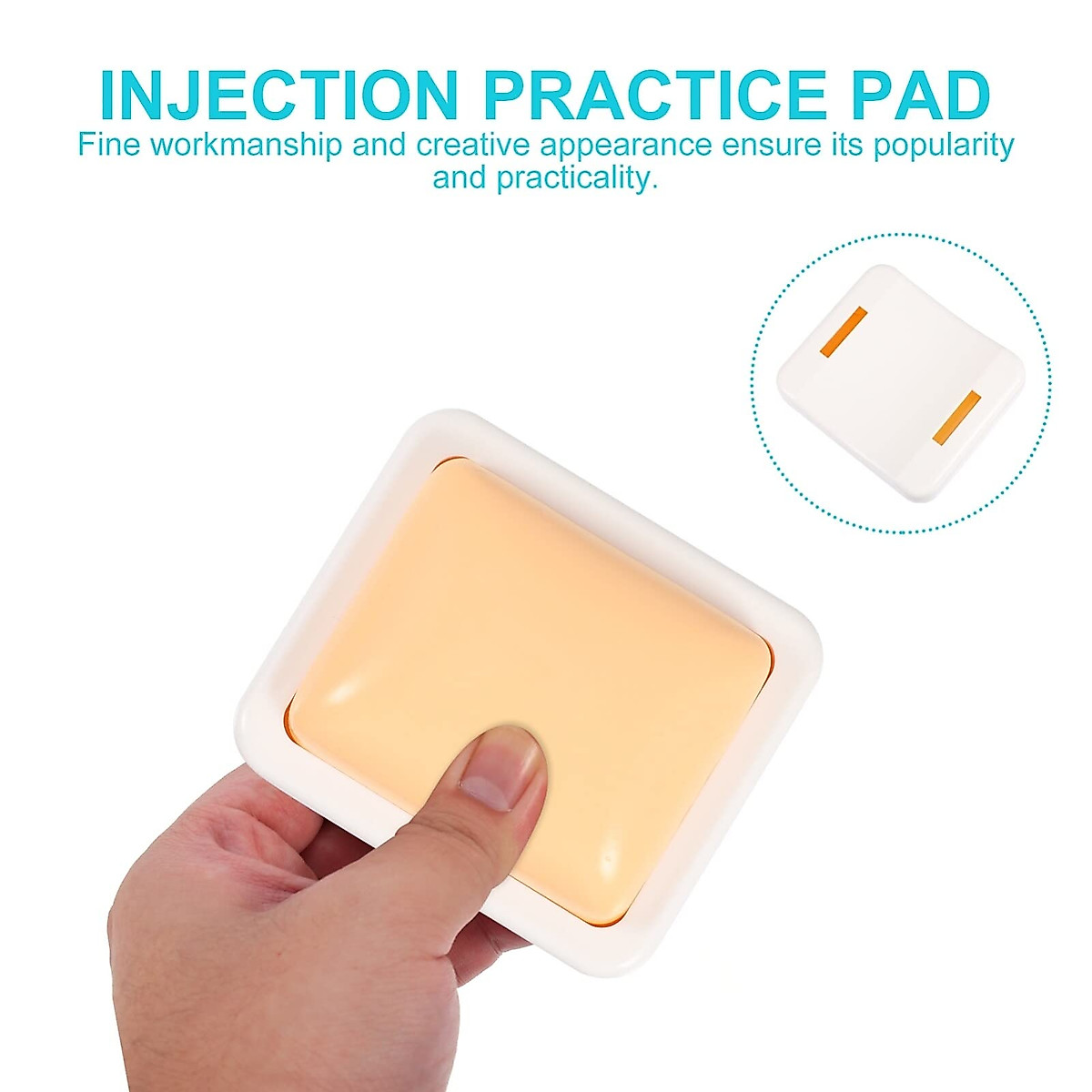 Baluue Intramuscular Injection Pad Silicone Injection Training Pad for Nurse Medical Students Training Practice Pad Doctor Educational Supplies