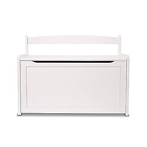 Melissa & Doug Wooden Toy Chest - White Furniture for Playroom - Kids Toy Box, Wooden Storage Organizer, Children's Furniture