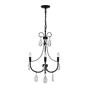 Amazon Brand – Ravenna Home Classic Light Chandelier, Bulbs Included, Adjustable 29.5-72"H, Dark Bronze