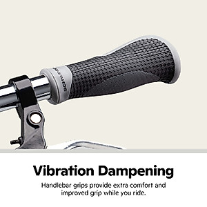 Schwinn Ergonomic Tri-Layer Gel Comfort Bicycle Grip, Black Small