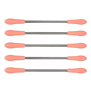 5pcs Facial Hair Remover Stainless Steel Spring Manual Epilator Threading Beauty Tool for Quick Hair Removal