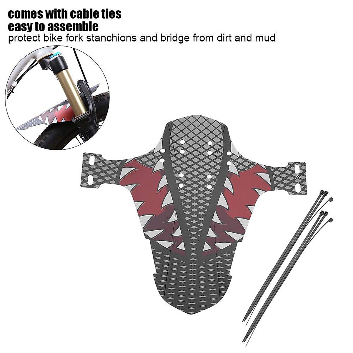 VGEBY1 Bicycle Mudguard Bicycle Rear Wheel Tire Mud Wings Road Mountain Bike Mud Guard Accessory with Cable Ties(B)