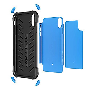 BALLISTIC Heavy Duty Military Grade Drop Tested Rugged Protective Case for iPhone Xs Max, 6.5 Inch, [Tough Jacket Series] Blue