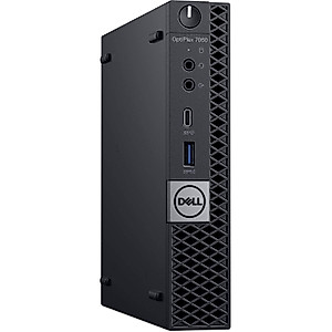 Dell OptiPlex 7060 Micro Form Factor (MFF) Micro-Tower Business Desktop PC, Intel i7-8700T, Crucial 16GB 2666Mhz RAM, Intel PCIe Nvme 1TB SSD, Display Port, Wireless LAN, Ethernet, USB C, Win 10 Pro