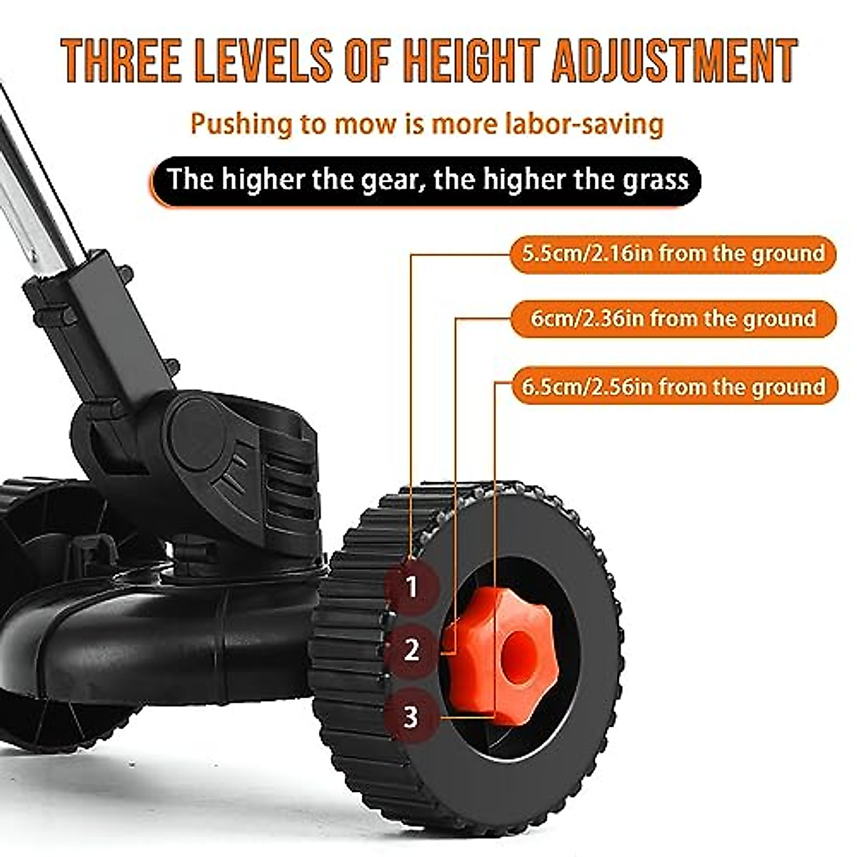 Electric Weed Wacker Battery Operated, Weed Eater Lawn Cordless String Trimmer Battery Power, Grass Cutter Machine, Adjustable Cutting Angle & Height Brush Cutter for Garden and Yard