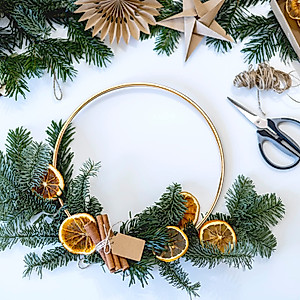 Outuxed 8pcs 10inch Metal Crafts Hoops Wreath Macrame Creations Ring for DIY Crafts Dream Catchers, Floral Macrame Hoop for Wedding Decor, Wall Hanging Craft, Gold