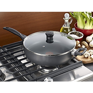 T-fal Everything in Kitchen Dishwasher Safe Cookware Set, 20-Piece, Black