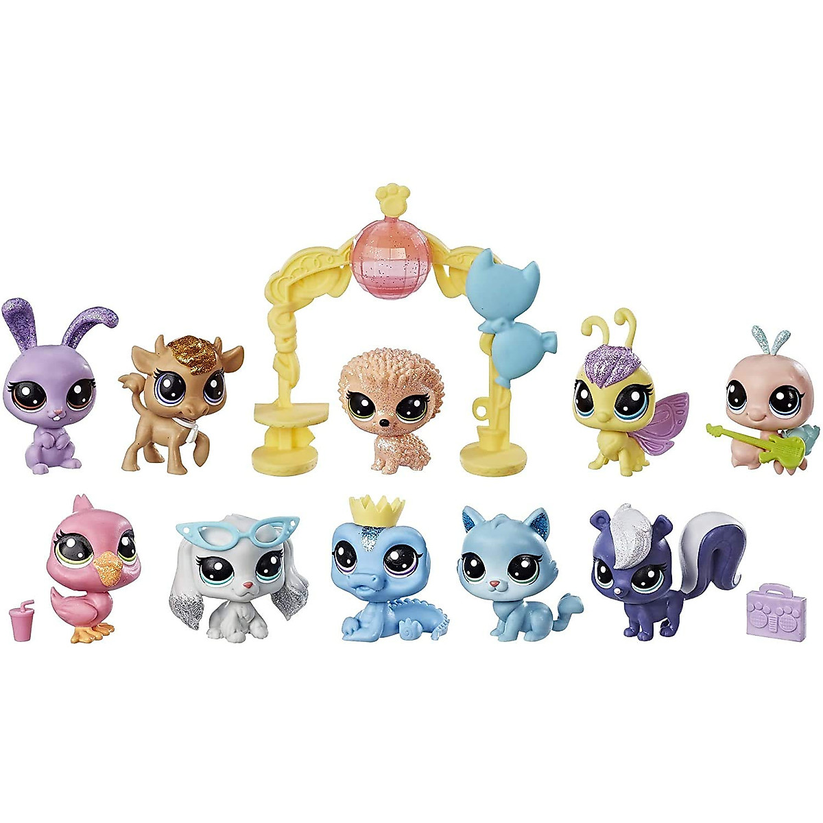 Littlest Pet Shop Sparkle Spectacular Collection Pack Toy, Includes 10 Glitter Pets, Ages 4 and Up
