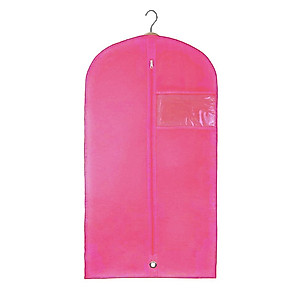 Kids Garment Bag, 30inch x 18inch Breathable Clothes Cover for Baby Toddler and Child Garment Bag for Kids suit, Kids Garment Bags For Travel (Yellow, 30"x1Pack-Yellow) (Pink)
