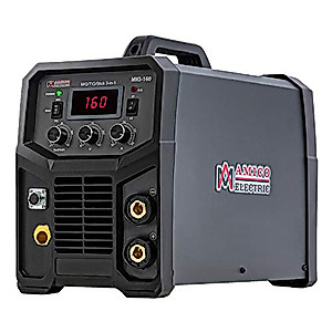 MIG-160, 3-in-1 Combo 160-Amp MIG/Lift-TIG/Stick Arc DC Inverter Welder Welding, Compatible Spool Gun Welding Aluminum: SPG15180