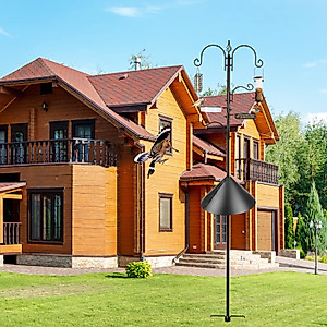 ERYTLLY Bird Feeders Bird Feeding Station Kit Bird Feeding Pole Wild Bird Feeder Hanging Kit with Squirrel Guard Baffle Suet Cage Tube Bird Feeder Planter Hanger Multi Feeder for Attracting Wild Birds