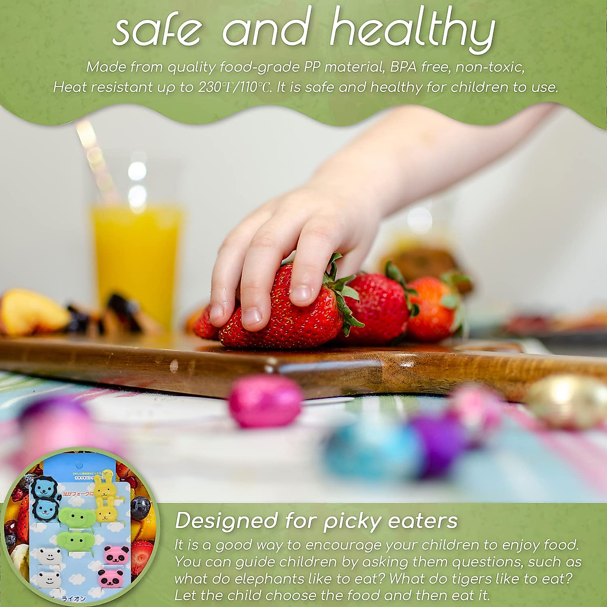 MEFIT CARE Cute Bento Box Accessories Food Picks for Kids Cocktail Forks Lunch Fun Stuff Mini Plastic Flat Toothpicks Decorativos Reusable Utensils