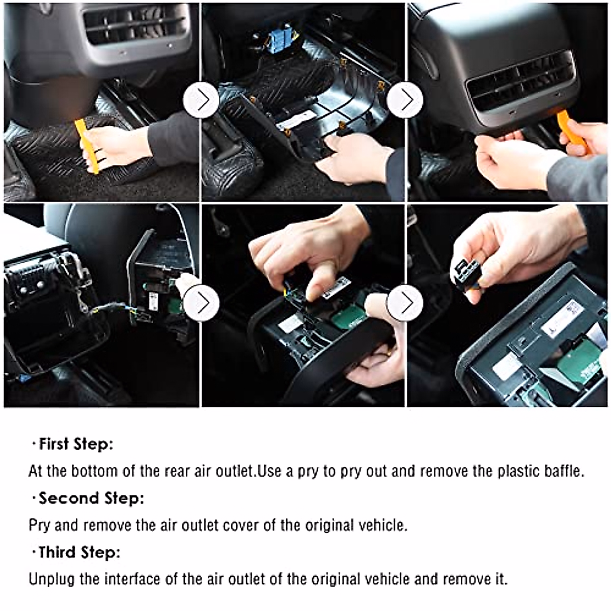 HEFUTE 2023 Rear Seat LCD Screen Entertainment System for Tesla Model 3 Model Y, 7 Inch Touch Screen with Carplay Temperature Regulation(Model 3/Y 2016-2019)