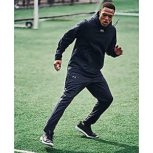 Under Armour Mens Hustle Fleece Hoodie , Black (001)/White , X-Large