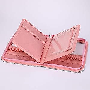 QZLKNIT Clear Crochet Hook Case, Portable Organizer Bag for Crochet Needles and Other Knitting Accessories, Easy to Carry for Crochet Beginners and Knitting Lovers(Only Bag)