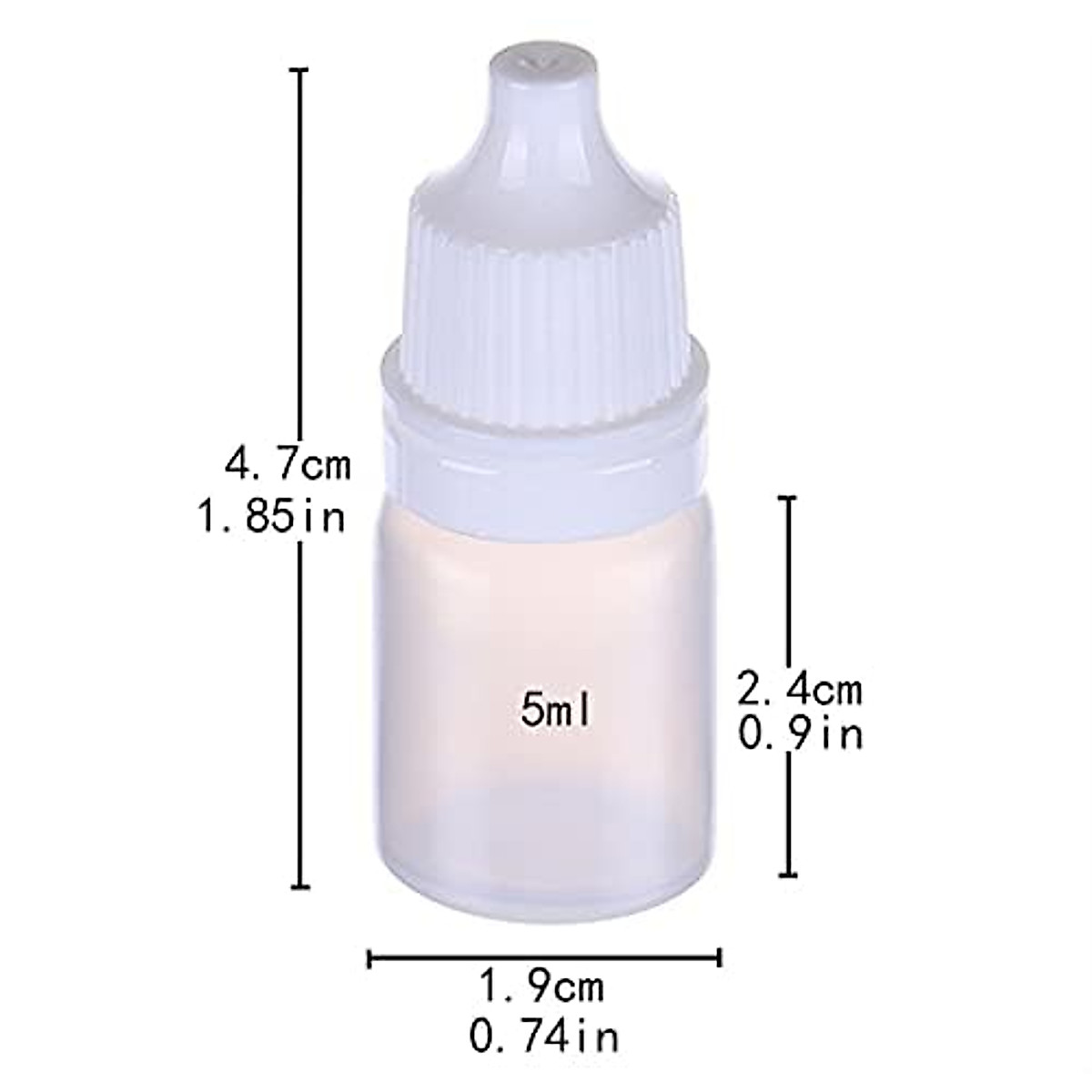Duehut HLLMX 8 PCS Empty Plastic Squeezable Dropper Bottle Portable Empty Squeezable Dropper Bottle Container with Screw Cap Essential Oil Container 5ML