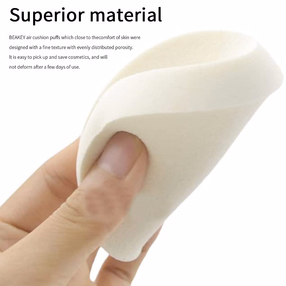 SMGSP 50 Pieces White Round Makeup Sponge Powder Puffs, Cosmetic Sponge Round Foam Pad, Makeup Beauty Eye Face Foundation Blender Suitable for All Skin Types, Wet and Dry Dual Use