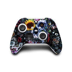 Head Case Designs Officially Licensed Riza Peker Skull Art Mix Matte Vinyl Sticker Gaming Skin Decal Cover Compatible with Xbox Series S Console and Controller Bundle