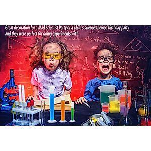 Buytra 5 Sizes Clear Plastic Graduated Cylinders (10 25 50 100 250ml) 5 Pack Plastic Beakers Set- 50, 100, 250, 500, 1000ML