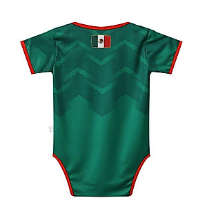 Mexico Away Soccer Football National Team Infant Baby Bodysuit Jersey Boys Girls Clothes Gift (6-12 Months) Black