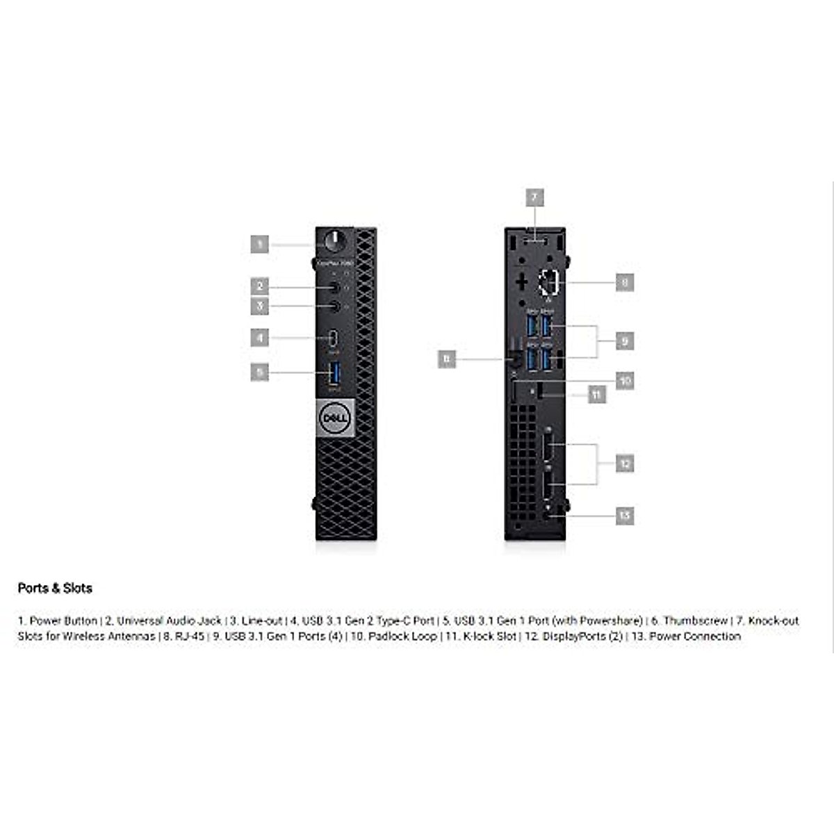 Dell Optiplex 7060 Micro MFF Desktop PC Intel i7-8700T 6-Cores 2.40GHz 16GB DDR4 New 512GB M.2 NVMe WiFi BT HDMI New KB & Mouse Windows 10 Pro (Renewed)