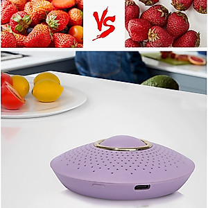 WARMON Refrigerator Deodorizer,Portable USB Rechargeable Refrigerator deodorizer, Outperforms Than Baking Soda and Charcoal Bags,Fridge and Freezer Odor Absorber to Keep Food Fresh Longer(Lilac)