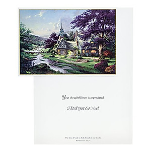 DaySpring - Thomas Kinkade - Thank You - 12 Boxed Cards, KJV (51855), Multi