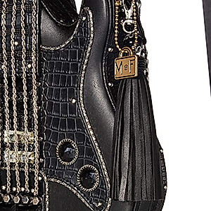 Mary Frances womens Turn It Up Crossbody Handbag, Black, One Size US