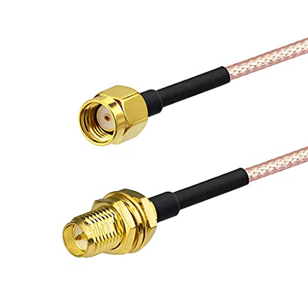 Bingfu WiFi Antenna Extension Cable (2-Pack) RP-SMA Male to RP-SMA Female Bulkhead Mount RG316 Cale 30cm 12 inch for WiFi Router Security IP Camera Wireless Mini PCI Express PCIE Network Card Adapter