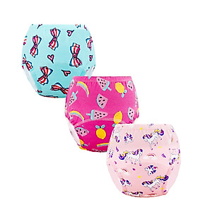 Cogindss Xmrlvn Baby Potty Training Underwear, Cotton Toddler Training Pants for Girls 2-3 T, 8 Pack, S, Multi-Colored