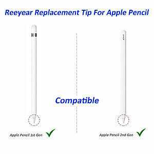 Replacement Tips Compatible with Apple Pencil 2 Gen iPad Pro Pencil, Logitech Crayon Digital Pencil - Apple Pencil iPencil Nib for iPad Apple Pencil 1 st/Pencil 2 Gen White 4 Pack