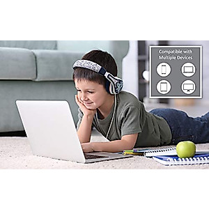 eKids Ghostbusters Kids Headphones, Adjustable Headband, Stereo Sound, 3.5Mm Jack, Wired Headphones for Kids, Tangle-Free, Volume Control, for Fans of Ghostbusters Merchandise