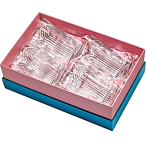 Vintage Art Deco 1920s Highball Cocktail Glasses | Set of 4 | 14 oz Tall Crystal Tumblers for Drinking Mojito, Whiskey Highball, Gin Rickey, Classic Long Bar Drinks | Large Hiball Glassware