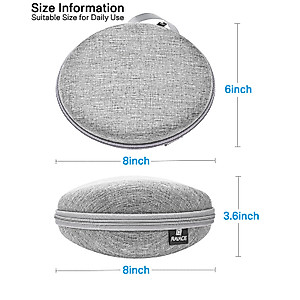 Hard Travel Carrying Case Compatible with Skullcandy Crusher Over-Ear Headphones. (Case Only, Not Include The Device)-Gray(Gray Lining)