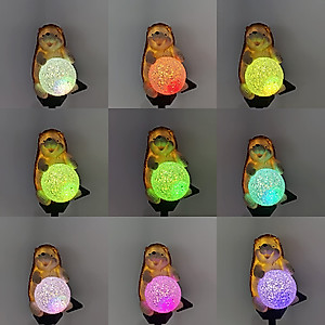 Solar Powered LED Garden Lawn Light,Cute Hedgehog Decor 7-Color-Changing Lights,Waterproof Outdoor Landscape Pathway Lamp for Yard Patio Home