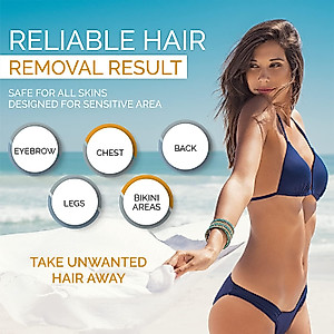 SILMII Waxing Kit for Hair Removal,Home Wax Warmer,Home Waxing Kit for Eyebrow, Legs, Armpit, Face Waxing with 14oz Wax Beads & 20 Wax Sticks