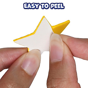 READY 2 LEARN Glitter Foam Stickers - Silver and Gold Stars - Pack of 168 - Self-Adhesive Stickers - Stickers for Scrapbooks and Cards