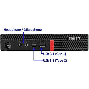 Lenovo ThinkCentre M920Q Tiny, Quad-Core i7-8700T Upto 4GHz, 16GB RAM, 512GB M.2, 4K 3-Monitor Support DisplayPort, HDMI, WiFi, Bluetooth - Windows 10 Pro (Renewed)